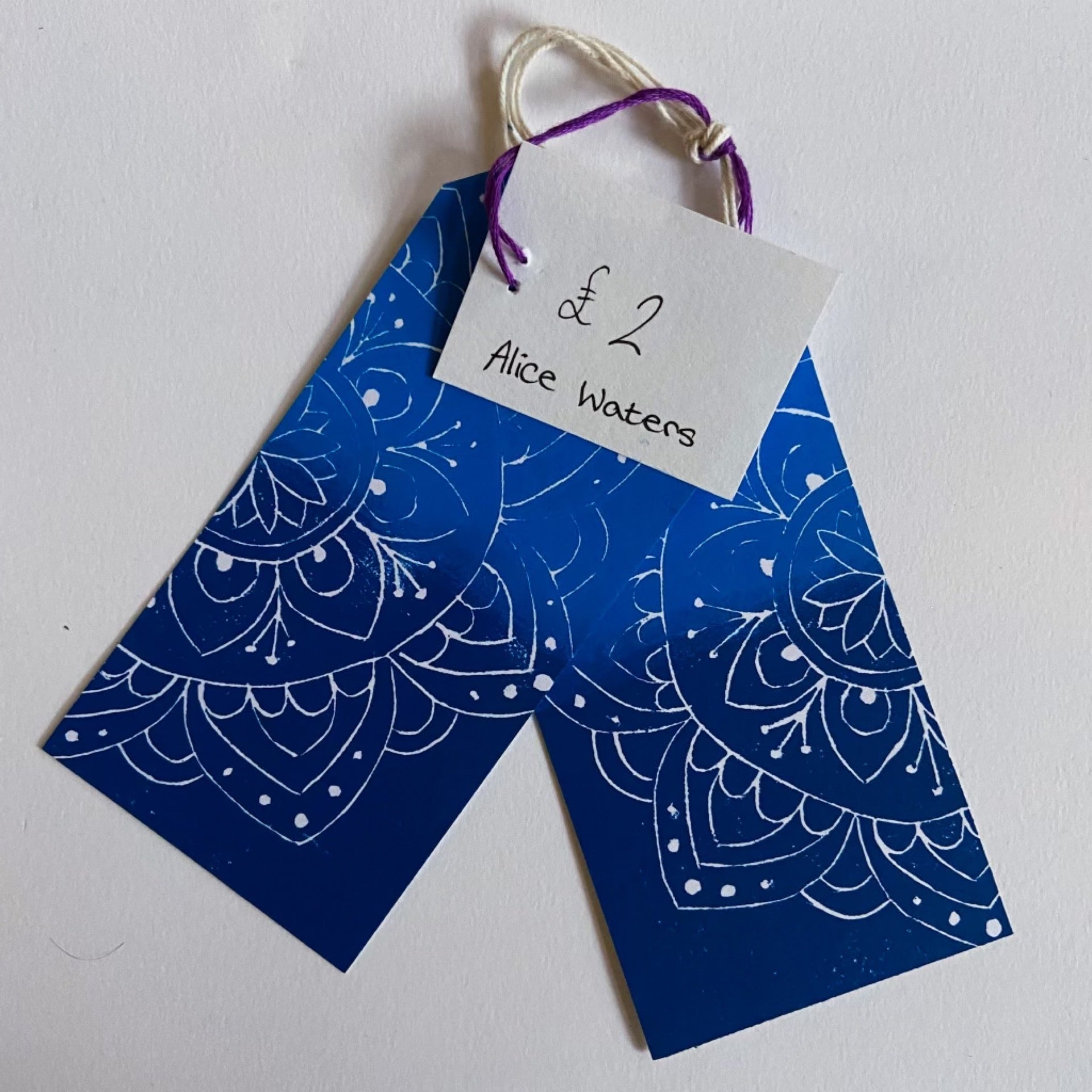 Alice Waters ~ parcel tags bundle of two